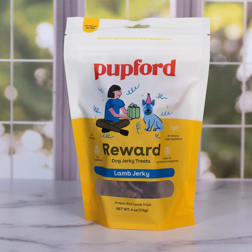 Crunchy Lamb Jerky Treats for Dogs | Lamb Tripe for Dogs | Pupford